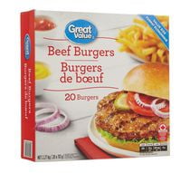 Great Value Frozen Beef Value Pack Burgers | Walmart Canada