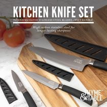 Thyme & Table Speckled Chef Knives, 3-Piece Set | Walmart Canada