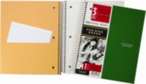Five Star® Wirebound Notebooks, 3 subject , 10-½ x 8, 300 Page ...