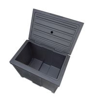 Salt / Sand / Ice Melt / De-icer Outdoor Storage Bin (Black) | Walmart ...