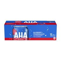 AHA Blueberry + Pomegranate Sparkling Water 355mL cans, 12 pack | Walmart Canada