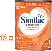 Similac Sensitive Baby Formula, Non-GMO Lactose Sensitivity Baby ...