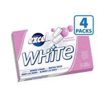Excel White Bubblemint Sugar-Free Chewing Gum, 12 Pellets, Pack of 4 ...