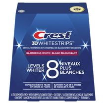 Crest 3DWhitestrips Glamorous White At-home Teeth Whitening Kit, 8 ...